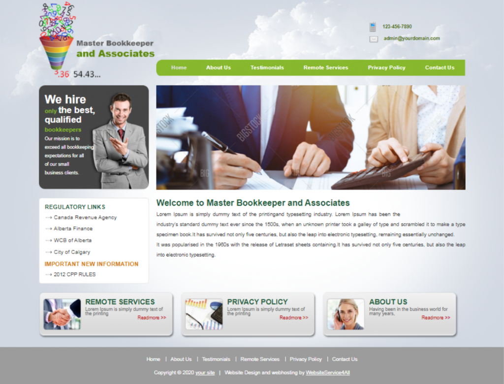 Bookkeeper | Website Service 4 All